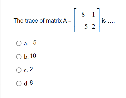 Solved If matrix A=[3004], then element of a11 of A2 is.... | Chegg.com