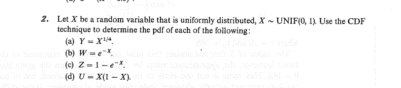 Solved 2. Let X be a random variable that is uniformly | Chegg.com