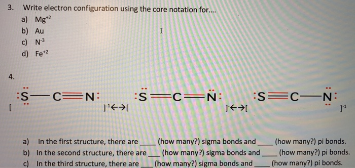 Solved Write electron configuration using the core | Chegg.com