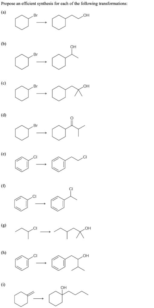 Solved Propose an efficient synthesis for each of the | Chegg.com