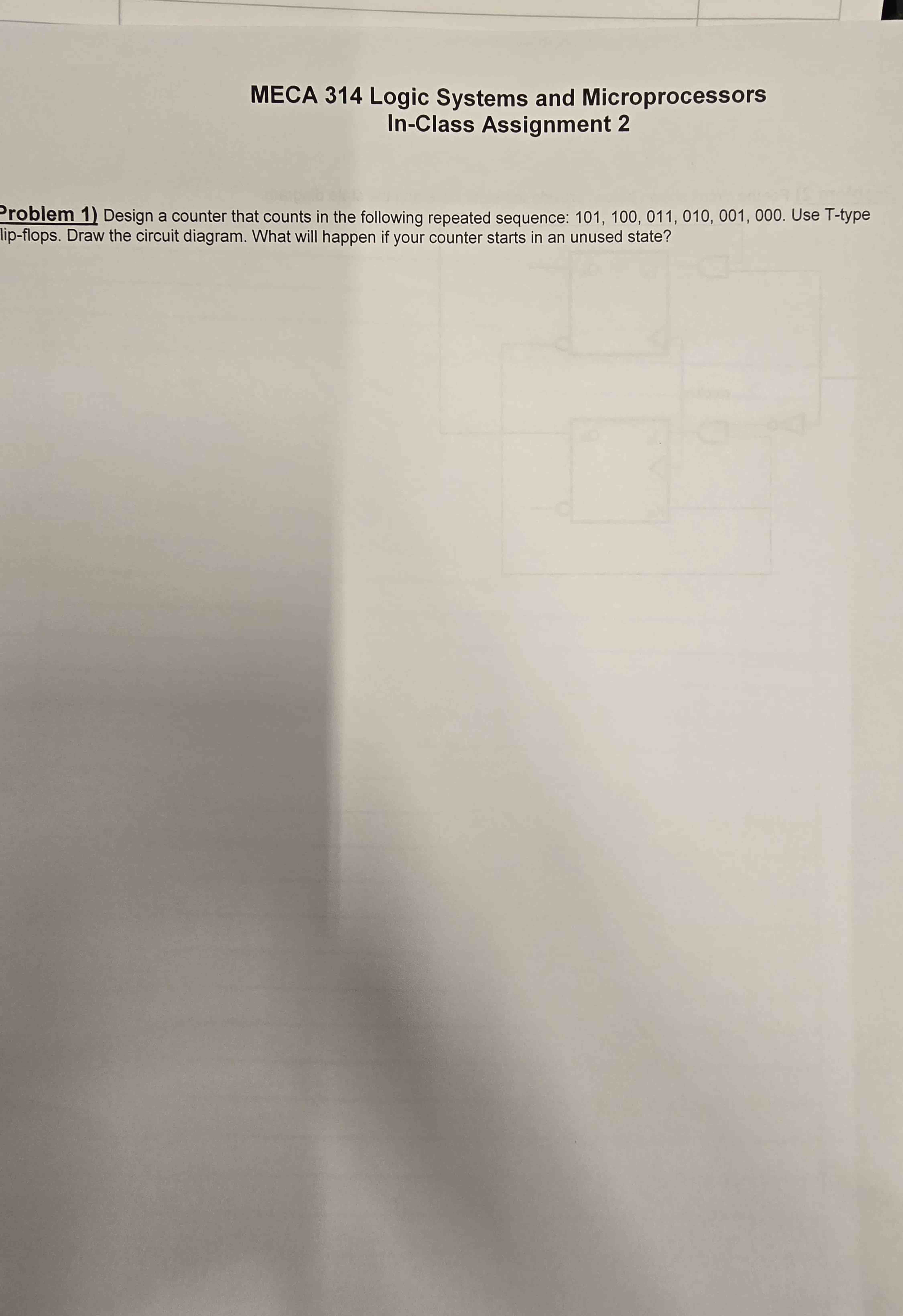 MECA 314 ﻿Logic Systems and Microprocessors In-Class | Chegg.com
