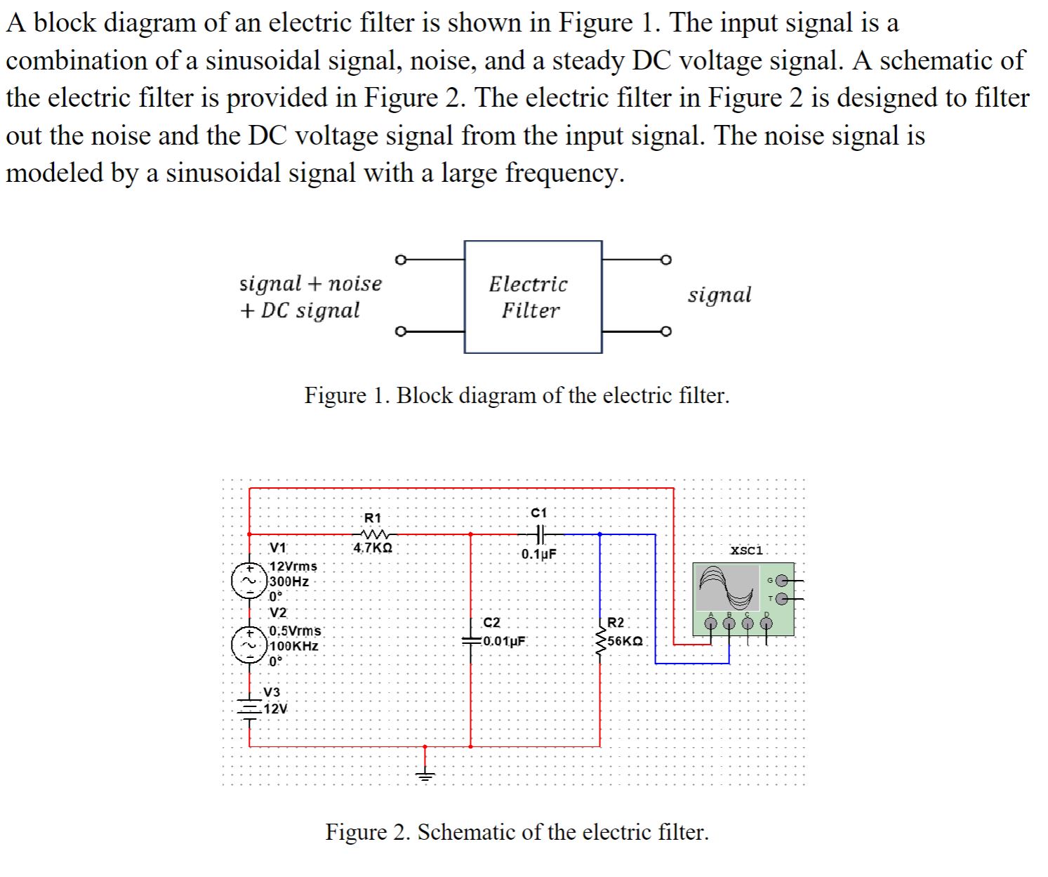 Solved A block diagram of an electric filter is shown in | Chegg.com