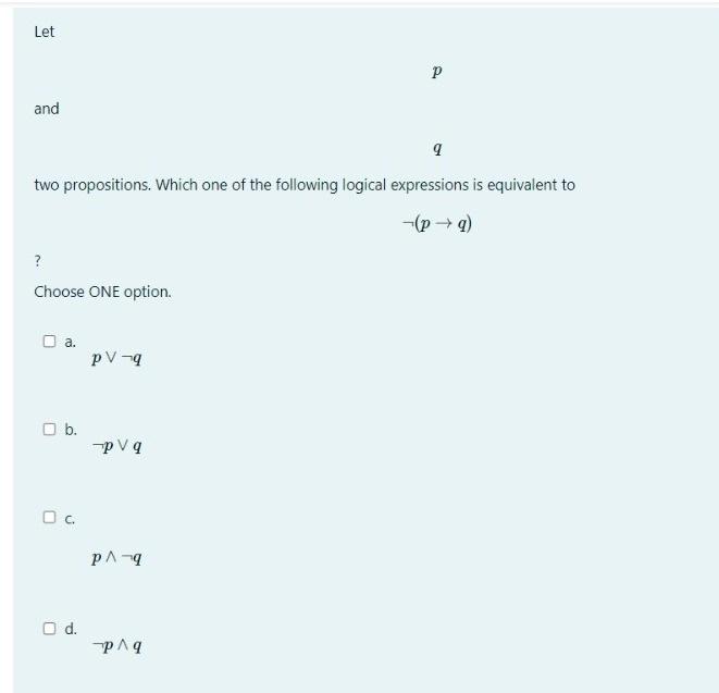 Solved Consider the following predicate logic statement: Va | Chegg.com