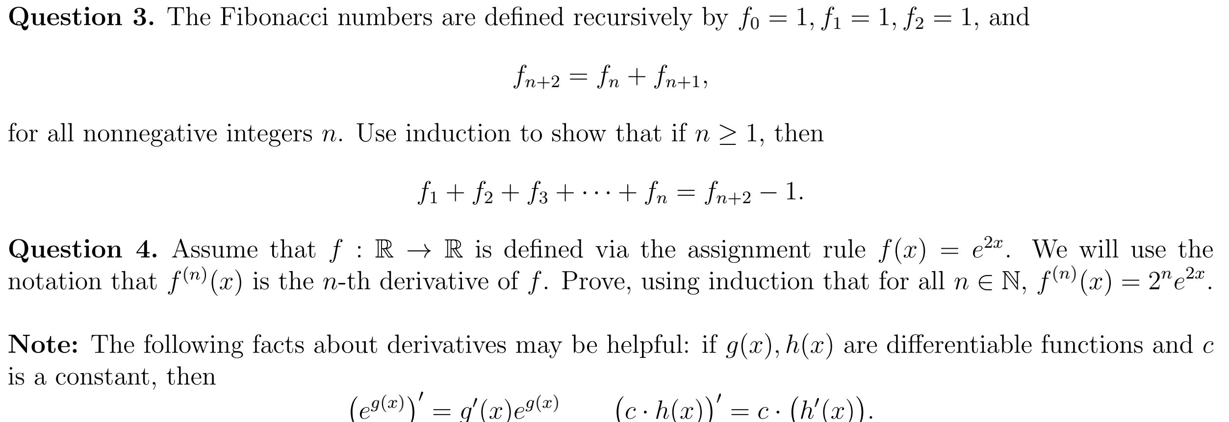 Solved Question 3. The Fibonacci numbers are defined | Chegg.com