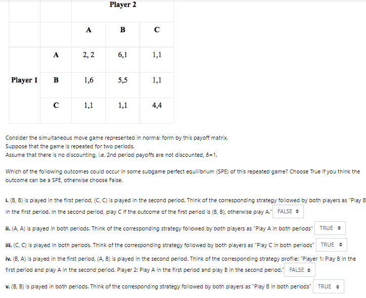 Solved Consider the simultaneous move game represented in | Chegg.com