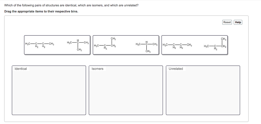 Solved Which of the following pairs of structures are | Chegg.com