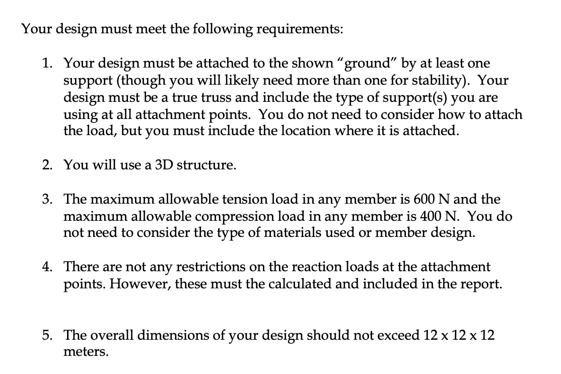 Solved Your design must meet the following requirements: 1. | Chegg.com