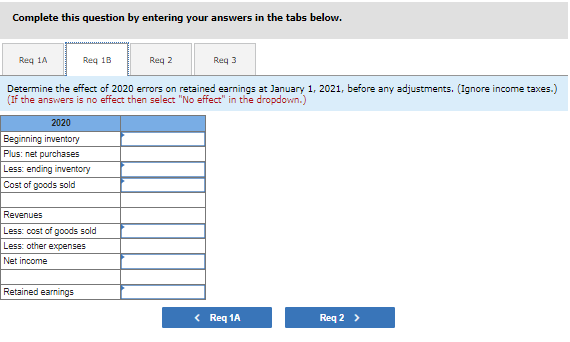 Solved Exerclse 20-19 (Static) Error correction; Inventory | Chegg.com