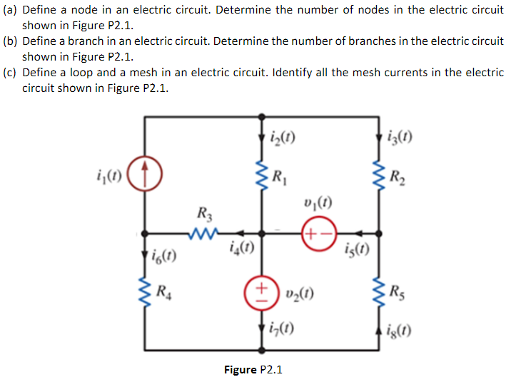 Solved (a) ﻿Define a node in an electric circuit. Determine | Chegg.com