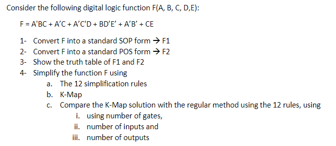 Solved Consider the following digital logic function | Chegg.com