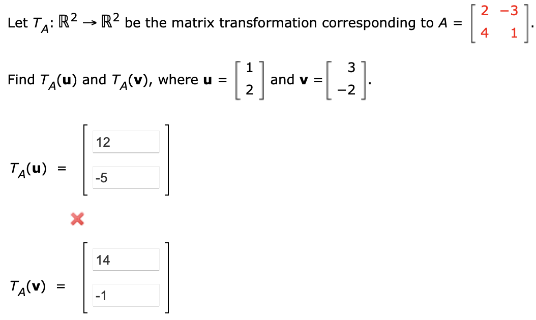 Solved 2 - 3 Let TA R2 → R2 be the matrix transformation | Chegg.com