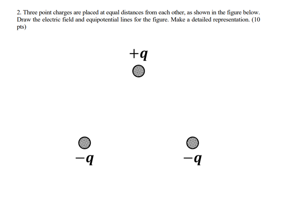 Solved 2. Three point charges are placed at equal distances | Chegg.com Solved 2. Three point charges are placed at equal distances | Chegg.com