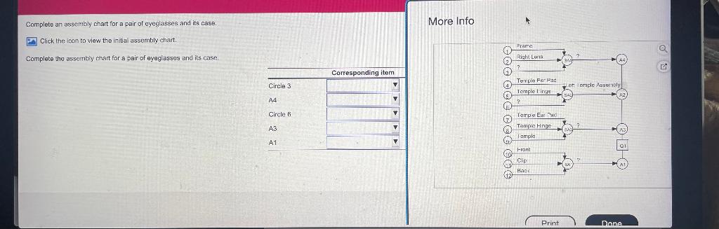 Solved Complete an assembly chart for a pair of eyeglasses | Chegg.com