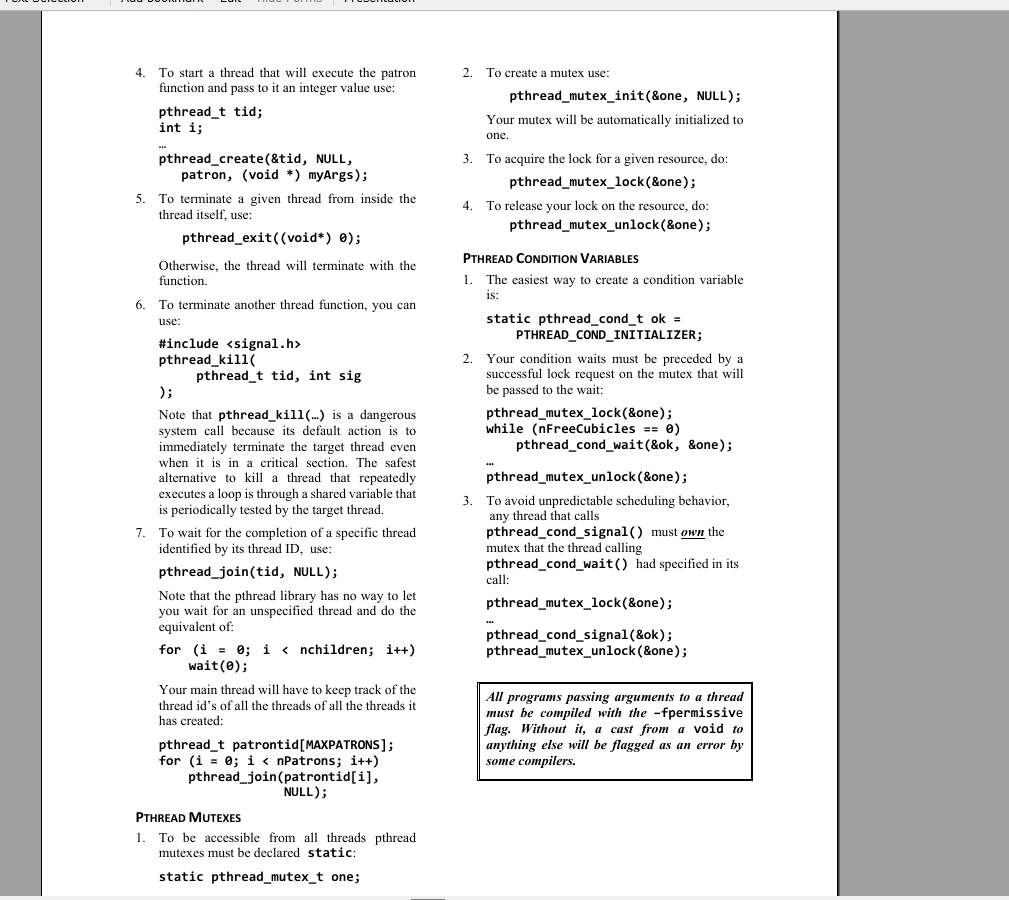 OBJECTIVE You will learn how to use POSIX threads, | Chegg.com