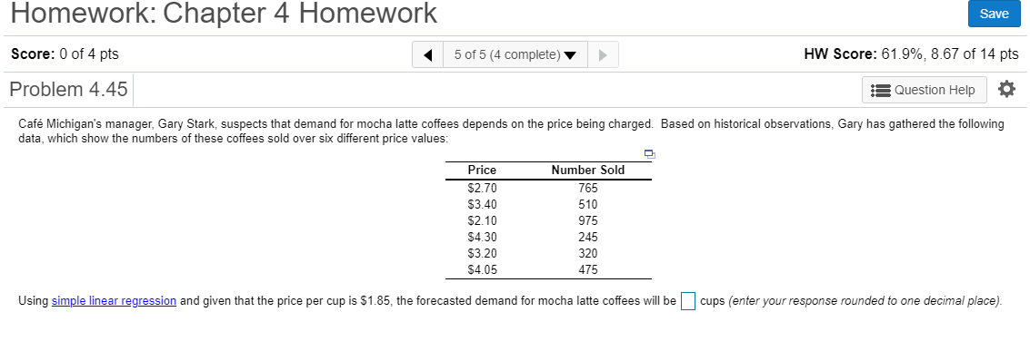 Solved Homework Chapter 4 Homework Save Score 0 Of 4 Pts 5