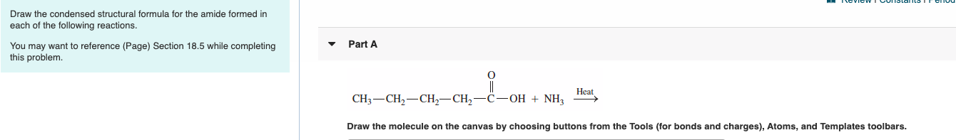 Solved Draw the condensed structural formula for the amide | Chegg.com