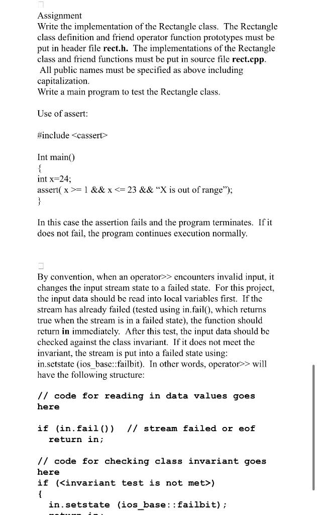 Solved The class invariant (i.e. all valid objects must meet | Chegg.com