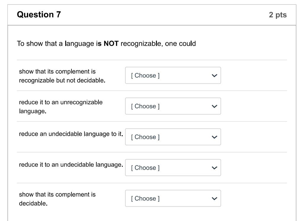 Solved To show that a language is NOT recognizable, one | Chegg.com