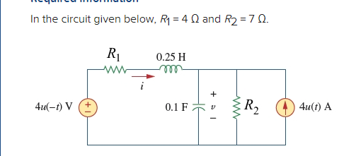 Solved In the circuit given below, R1=4Ω and R2=7Ω.Find | Chegg.com