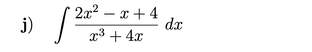 Solved ∫x3+4x2x2−x+4dx | Chegg.com