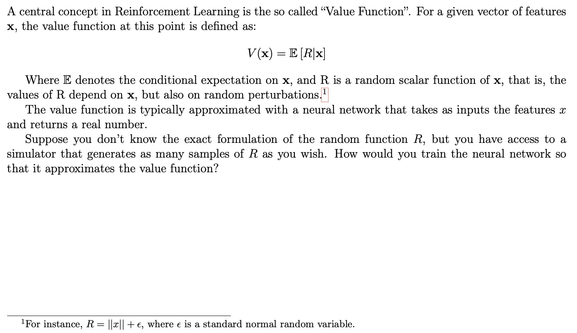 A central concept in Reinforcement Learning is the so | Chegg.com