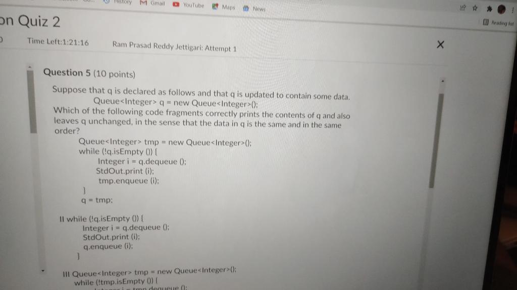 Solved History M Gmail O YouTube Maps News on Quiz 2 Menght | Chegg.com
