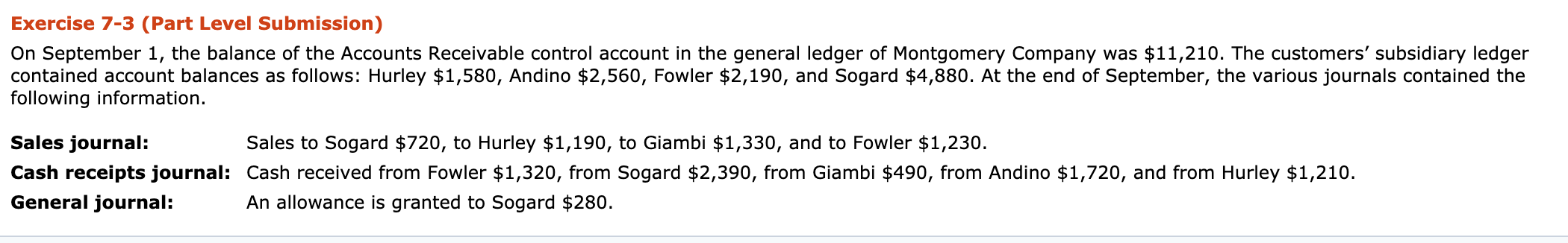 Solved Exercise 7-3 (Part Level Submission) On September 1, | Chegg.com