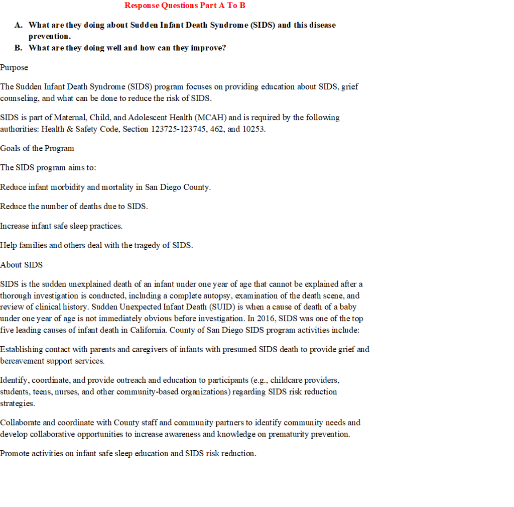 Solved Response Questions Part A To B A. What are they doing | Chegg.com