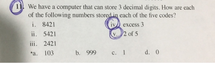 Solved j we have a computer that can store 3 decimal digits. | Chegg.com