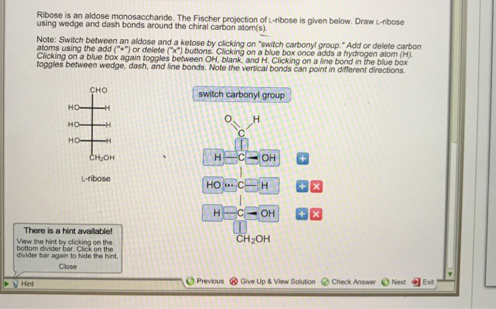 Solved Ribose is an aldose monosacchanide The Fischer | Chegg.com