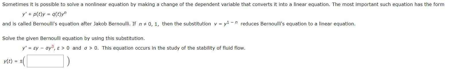 Solved Sometimes it is possible to solve a nonlinear | Chegg.com
