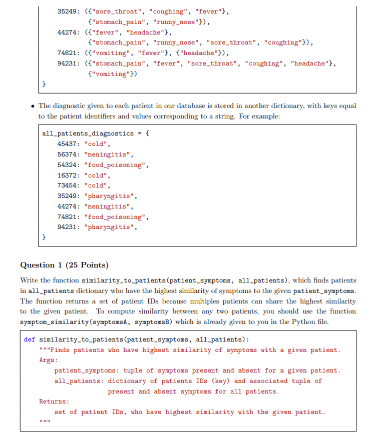 Solved Medical Diagnostics (50 points] Filename: | Chegg.com