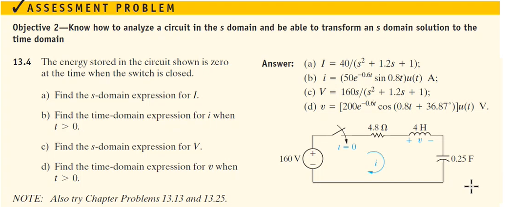 Solved Objective 2-Know how to analyze a circuit in the s | Chegg.com