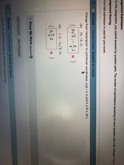 Solved signment Submission or this assignment, you submit | Chegg.com