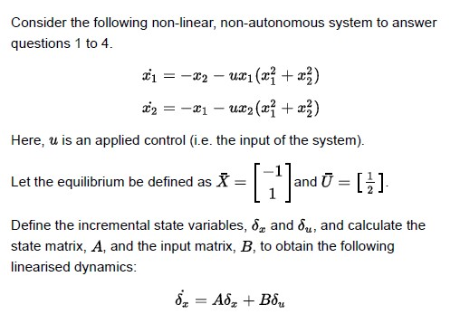 Solved Consider the following non-linear, non-autonomous | Chegg.com