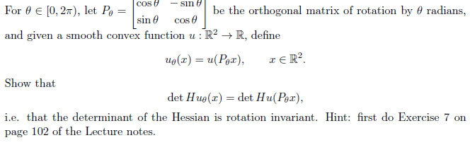 cos - sin For 6 € [0, 27), let Pa = be the orthogonal | Chegg.com