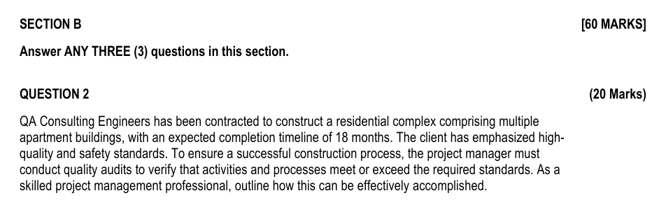 Solved SECTION B[60 ﻿MARKS]Answer ANY THREE (3) ﻿questions | Chegg.com