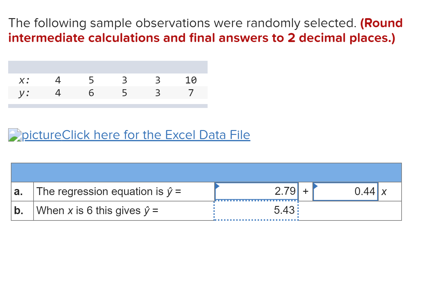 Solved The following sample observations were randomly | Chegg.com