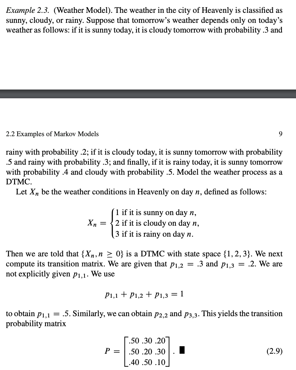 Solved 2.28. Consider the weather model of Conceptual | Chegg.com