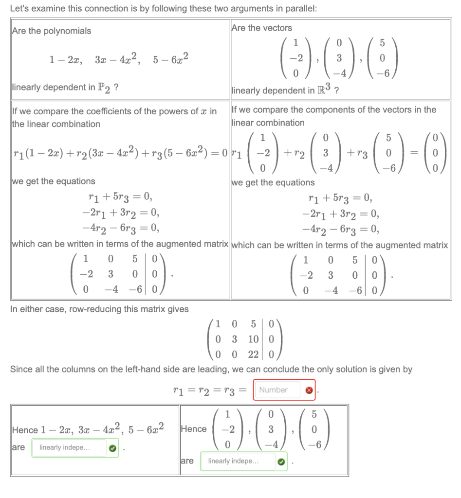 Solved In either case, row-reducing this matrix gives | Chegg.com