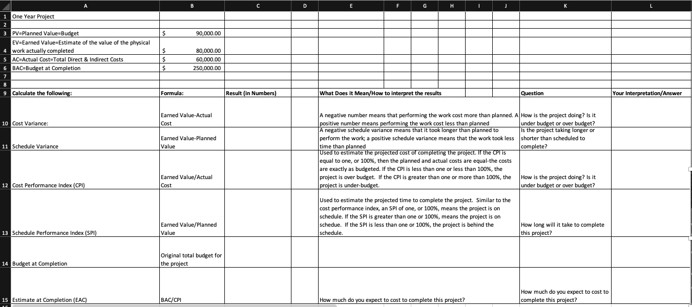 Name the cells and use cell names such as | Chegg.com