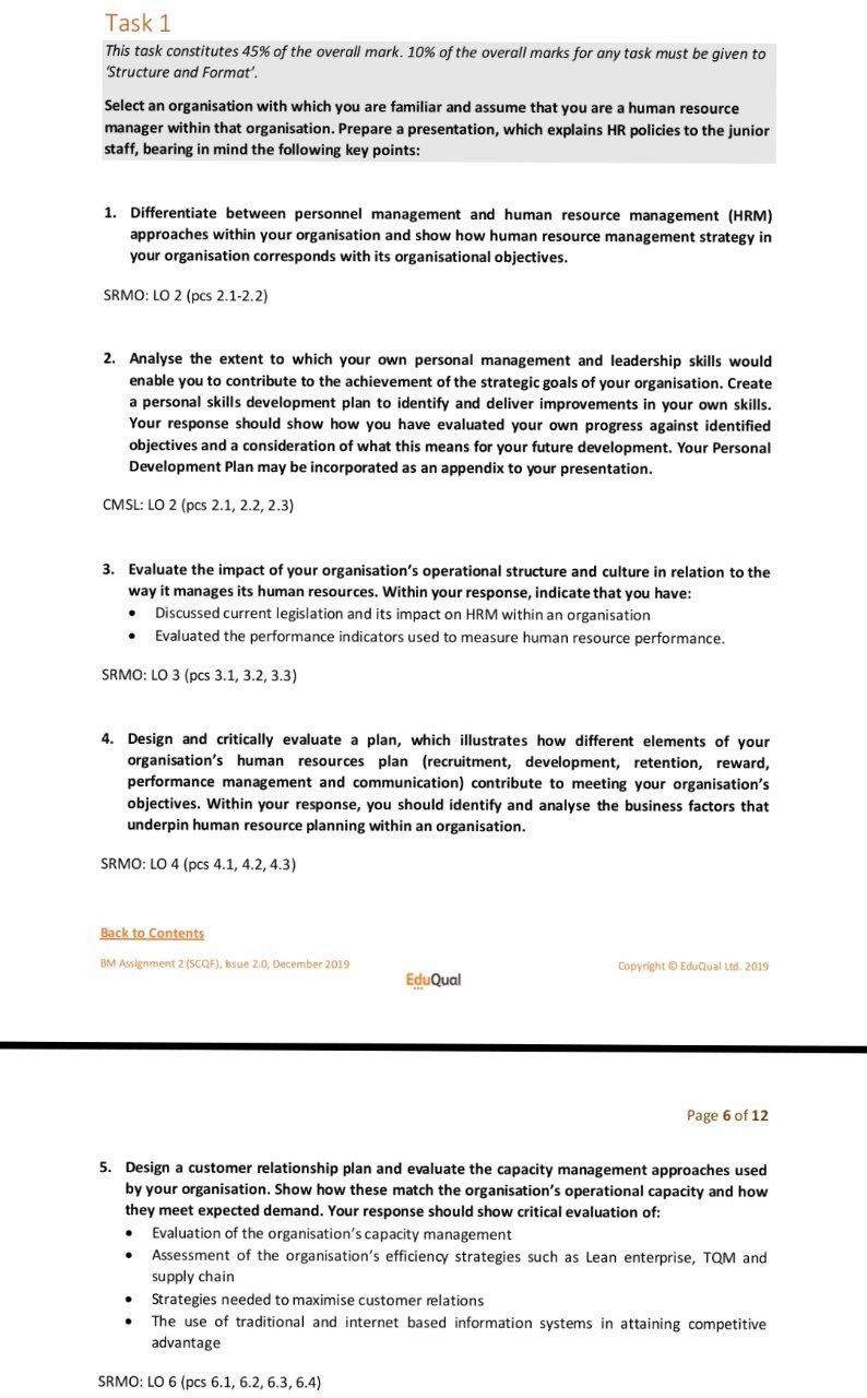 Task 1 This task constitutes 45% of the overall mark. | Chegg.com