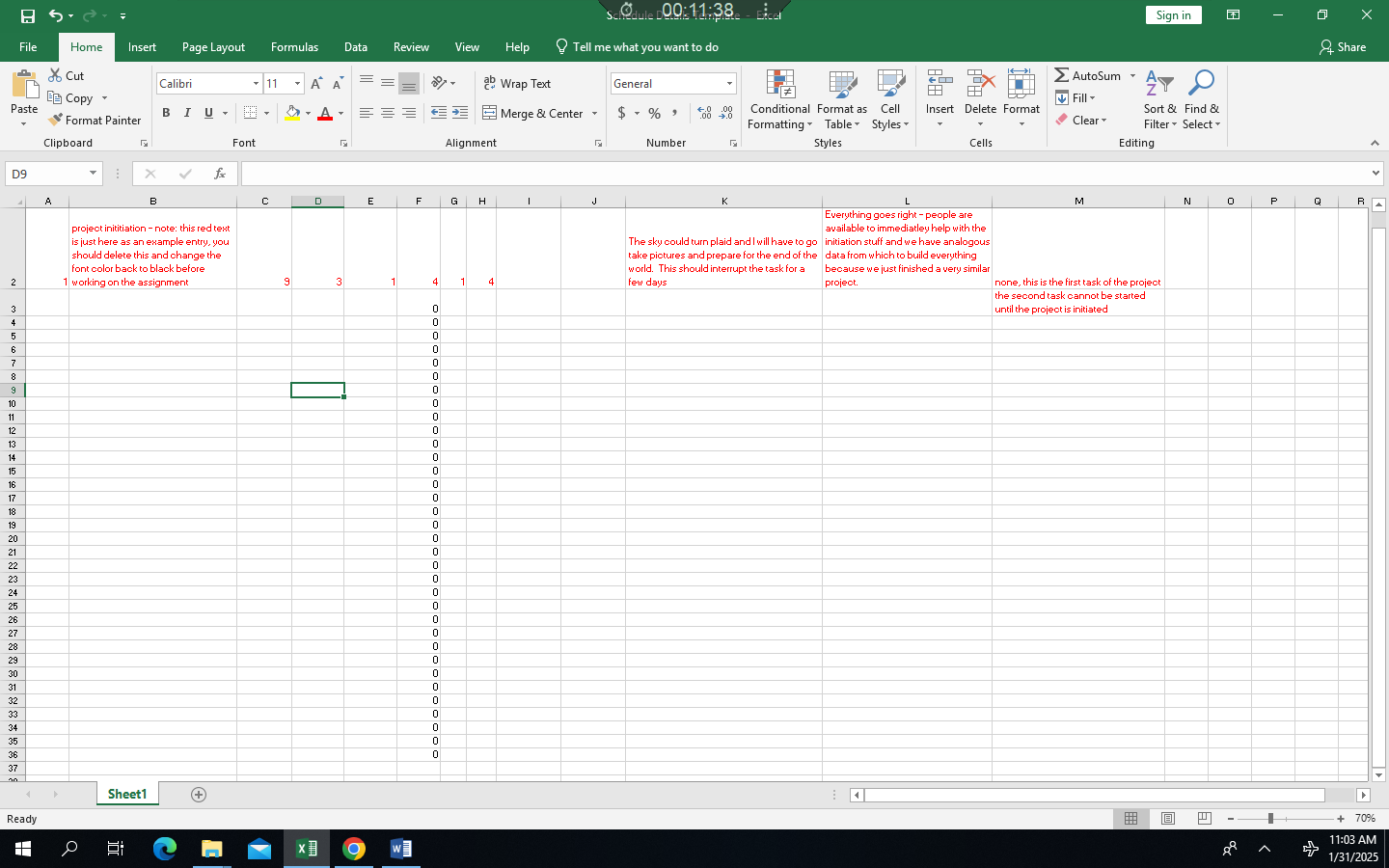 Solved Use the attached Excel TaskListTemplate.xlsx to | Chegg.com