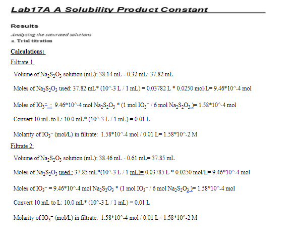 Solved 1) Calculate the solubility of Ca(IO3)2 from | Chegg.com