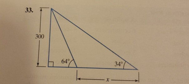 Solved In Exercises 29-36, find the length x to the nearest | Chegg.com