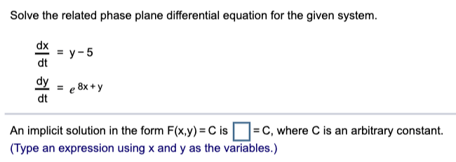 Solved Solve the related phase plane differential equation | Chegg.com