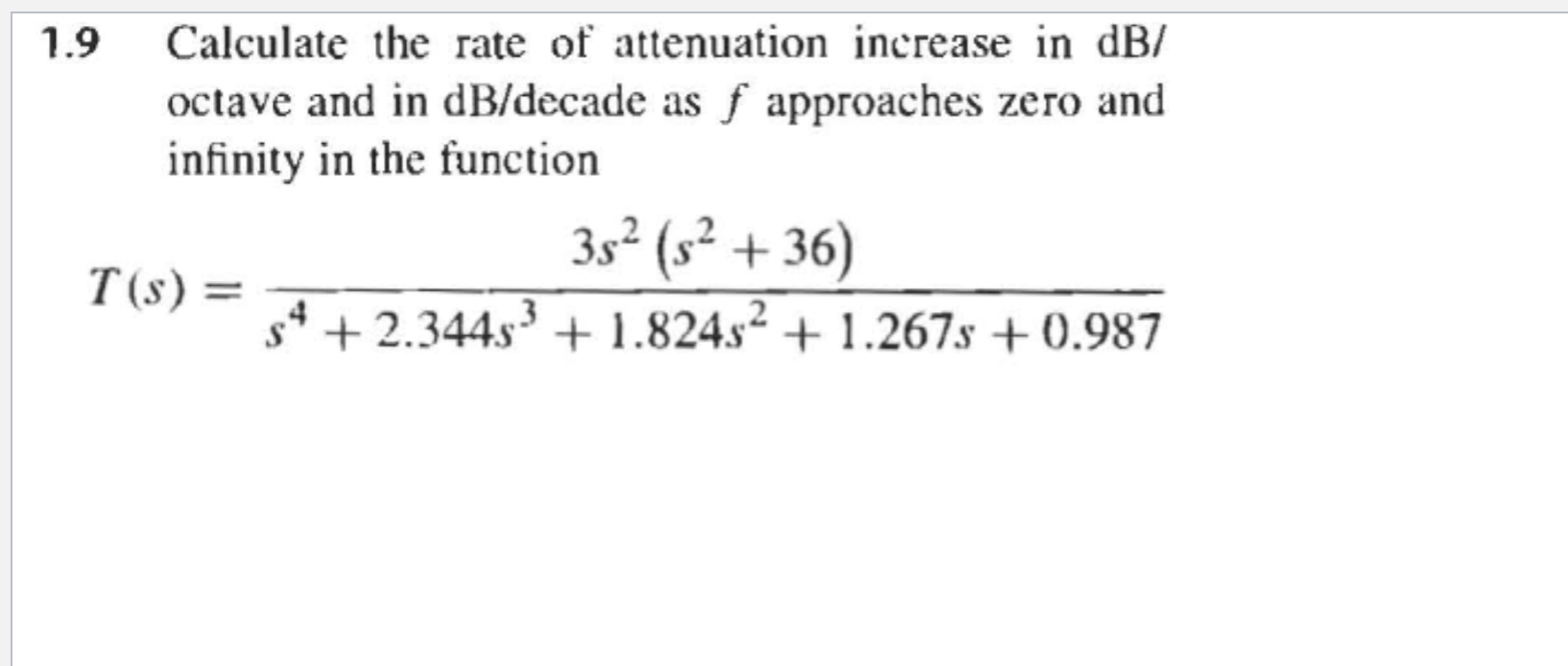 Solved 1.9 Calculate the rate of attenuation increase in dB/ | Chegg.com