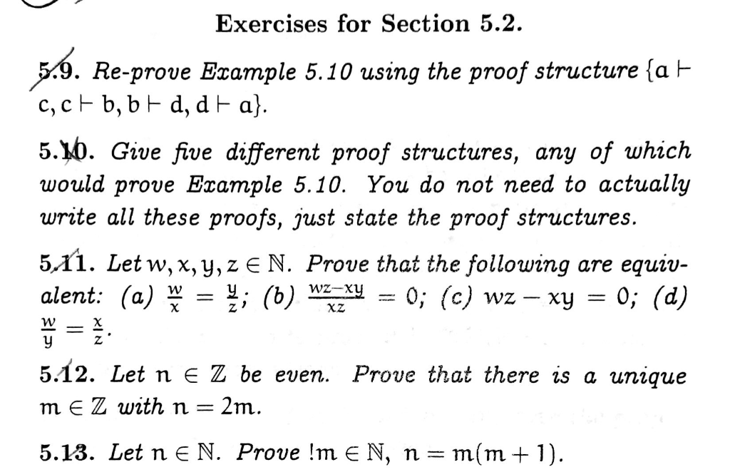 Solved Exercises for Section 5.2. 5.9. Re-prove Example 5.10 | Chegg.com
