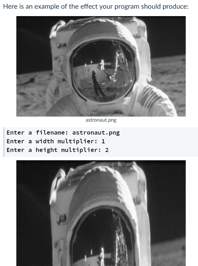 Solved Python3 For your final image manipulation problem in | Chegg.com