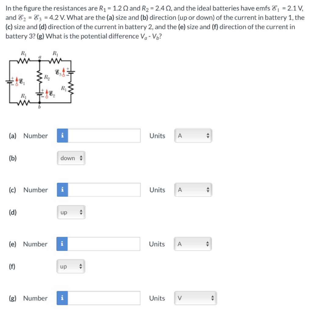 Solved In the figure the resistances are R1=1.2Ω and | Chegg.com